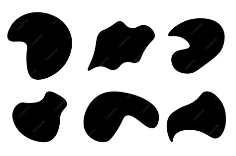 Premium Vector Black Blobs Irregular Shape