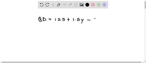 solved the demand curve for widgets is given by qd 125 1 5y 25p