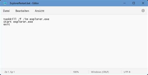 windows explorer per batch datei neu starten pctipp ch