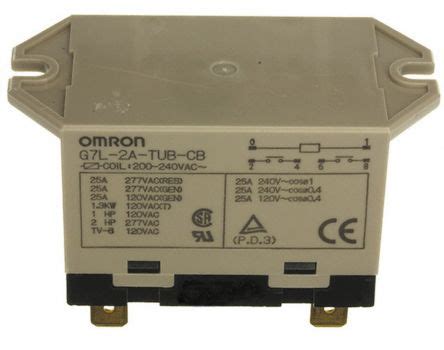 G7L-2A-T-J-CB-AC200/240 Omron - Datasheet PDF & Technical Specs