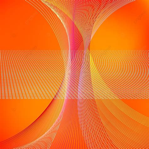 Abstract Vector Background With Orange Blended Lines Curl Smooth