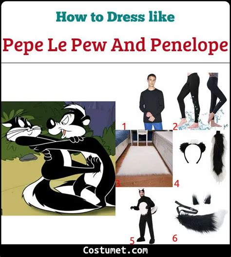 Pepé Le Pew And Penelope Looney Tunes Costume For Halloween