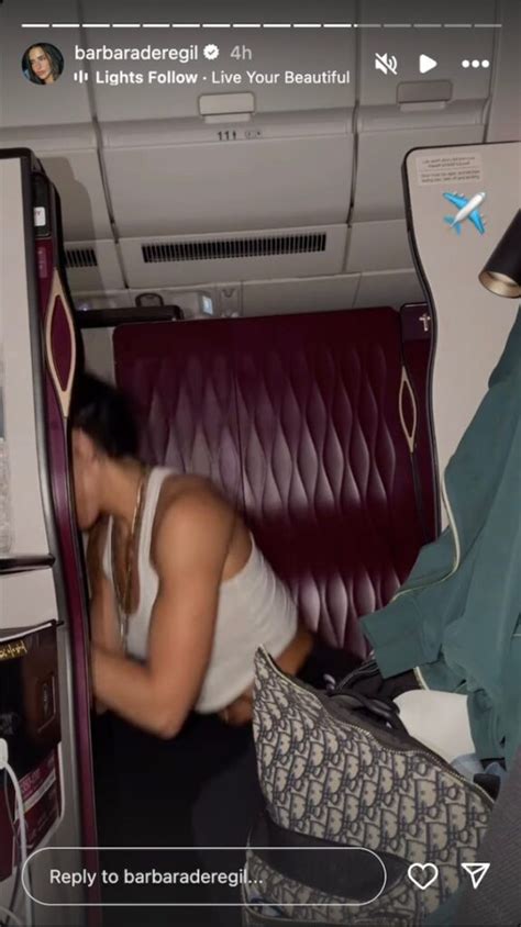 Bárbara De Regil In Two Piece Workout Gear Does Squats On An Airplane