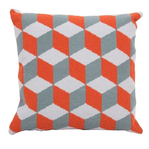 Falling Cubes Cushion Red Handmade Cushions Geometric Cushions Falling Cubes Cushion Red Handmade Cushions Geometric Cushions