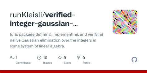 github runkleisli verified integer gaussian elimination idris