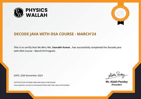 Saurabh Gupta On Linkedin Java Datastructures Algorithms Physicswallah Techskills