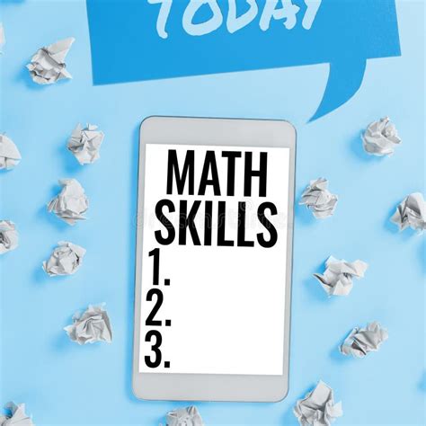 writing displaying text math skills internet concept starting to learn