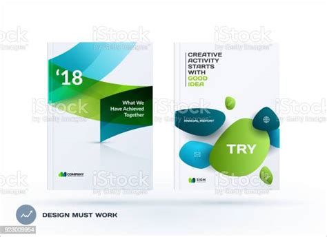 디자인 브로셔 추상 연례 보고서 수평 표지 레이아웃의 비즈니스 세트 화려한 벡터 A 4에서 전단지 둥근 모양 0명에 대한 스톡