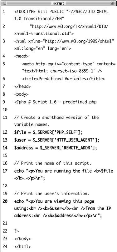 What Are Variables Php And Mysql For Dynamic Web Sites Visual
