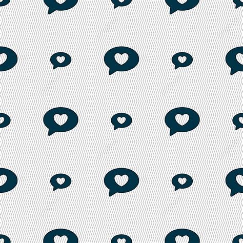Geometric Texture Seamless Pattern With Heartshaped Icon Sign In Vector Format Vector Tag Word