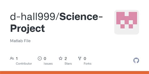 Github D Hall Science Project Matlab File