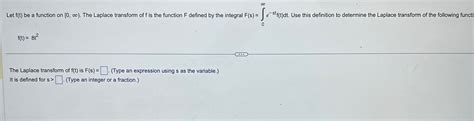 let f t ﻿be a function on [0 ∞ ﻿the laplace