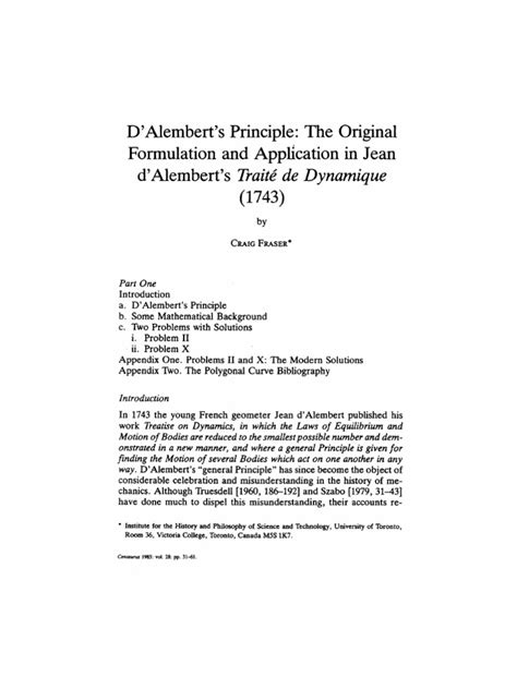 Dalemberts Principle The Original Formul Pdf Dalemberts Principle The Original Formul Pdf