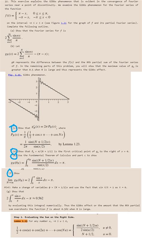 32 This Exercise Explains The Gibbs Phenomenon That