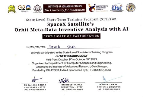 I Am Excited To Share That I Have Successfully Completed The State Level Short Term Training