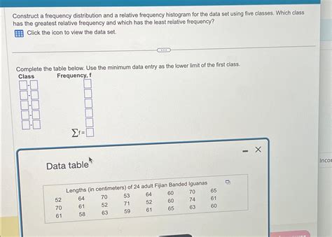 Solved Construct A Frequency Distribution And A Relative Chegg