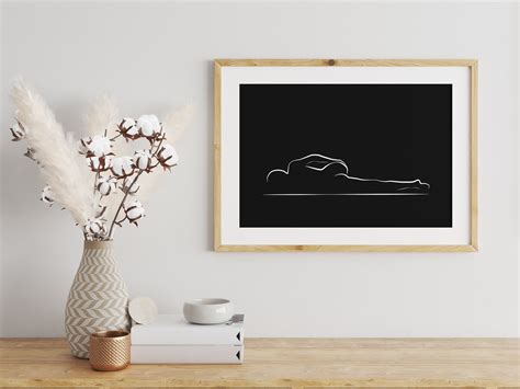 Erotic Nude Print Body Outline Body Contour Line Art Etsy