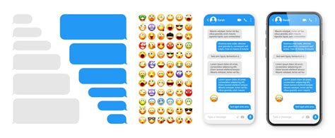 Smartphone Messaging App User Interface Design Vector Image