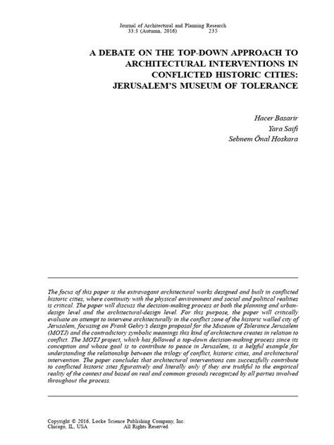 A Debate On The Top Down Approach To Arc Pdf