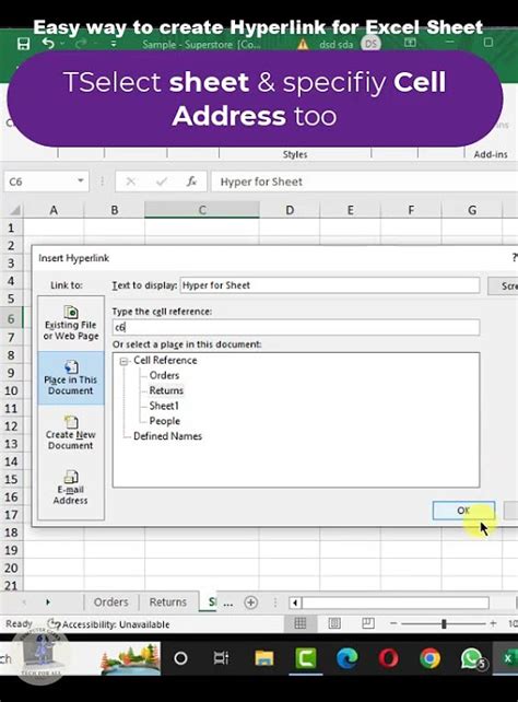 Easy Way To Create Hyperlink For Excel Sheet Cgeeks 1million