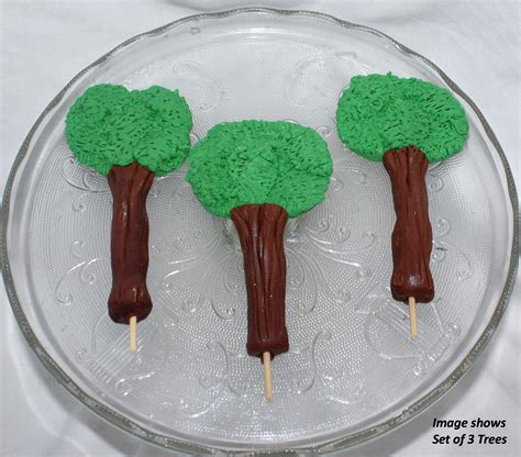 Fondant Tree Cake Topper Fondant Pine Tree Woodland Topper Etsy