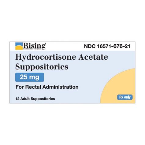 Hydrocortisone Suppository 25mg Bound Tree