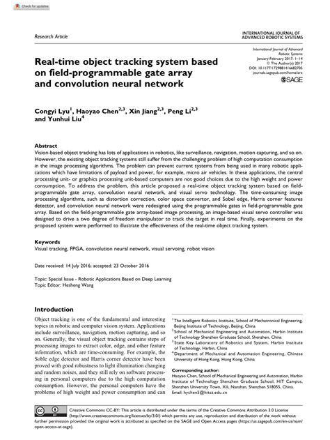 Pdf Real Time Object Tracking System Based On Field Programmable Gate
