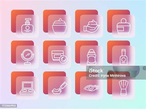 세트 라인 크림 또는 로션 화장품 튜브 입술 확대 작용 데오도란트 롤 우먼 아이 쉐이빙 폼 핸드 크림 및 아이콘 튜브 벡터 건강관리와 의술에 대한 스톡 벡터 아트 및 기타