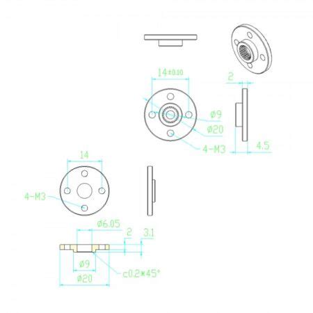 Buy Aluminum Servo Hornarm 25t Round Type Disc Mg995 Mg996 Online In