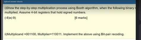 Solved Upload Answer Sheets I Show The Step By Step Chegg