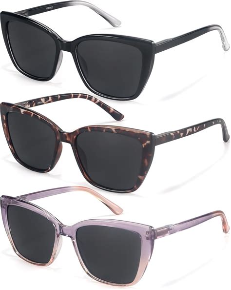 Oranzi Reading Sunglasses Women 3 Pack Fashion Oversized