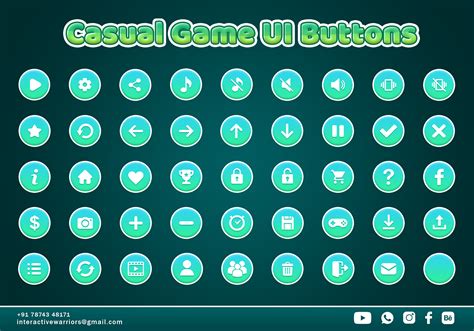 Game UI Buttons On Behance