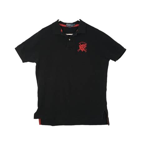 Black Polo Shirt With Red Logo Mens Polo Ralph Lauren Red And Black