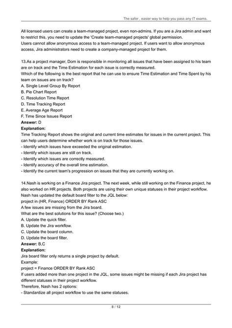 Managing Jira Cloud Projects Acp 620 Exam Questions Pdf Computing Technology And Computing