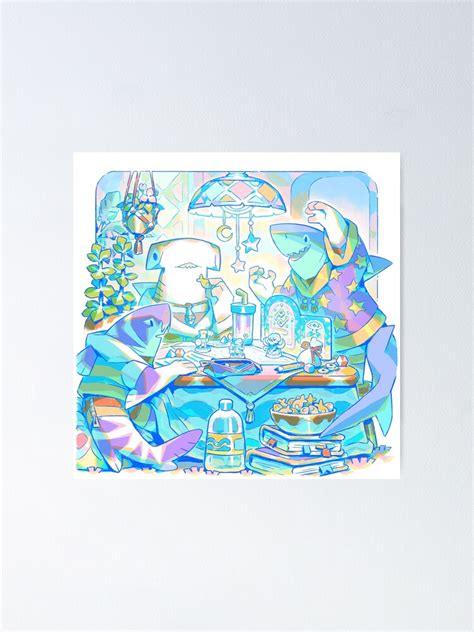 Nerd Shark Poster For Sale By Requinoesis Redbubble