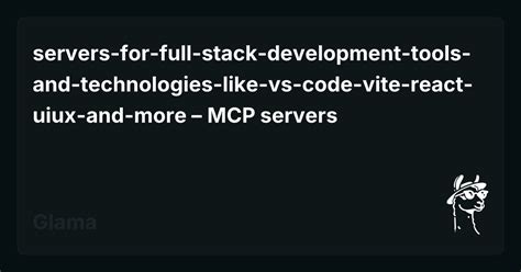 Servers For Full Stack Development Tools And Technologies Like Vs Code