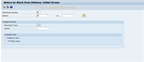 LT G SAP Tcode Return Delivery To Stock
