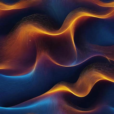 Premium Photo Abstract Digital Blue Color Wave With Flowing Small