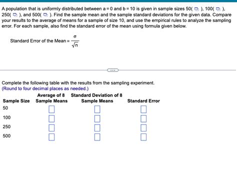 a population that is uniformly distributed between