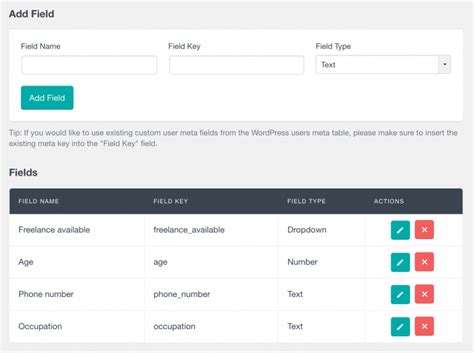 Wordpress Custom User Fields Users Insights