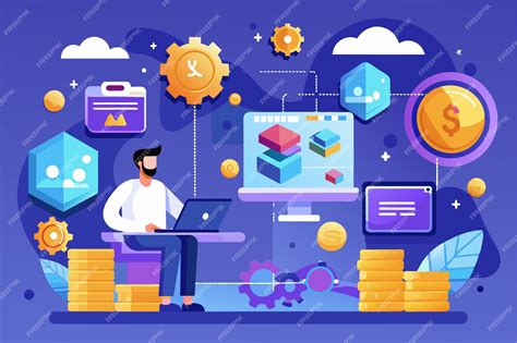 Colorful Illustration Of Cloud Computing And Technology Concepts