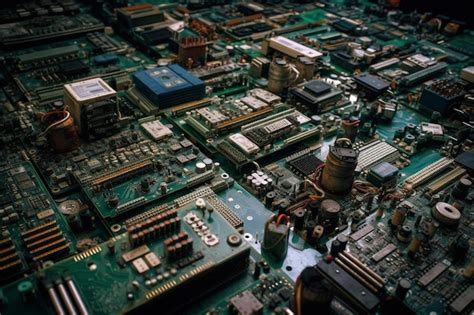 premium ai image an array of circuit boards with neatly arranged