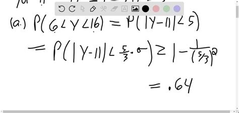 solved let y be a random variable with mean 11 and variance 9 using