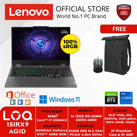 Jual Lenovo Gaming Loq Irx Agid Uid Grey Intel C Re I Hx Gb Gb Rtx Gb Gddr