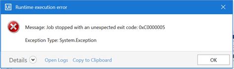 RPA Unexpected Error Help UiPath Community Forum