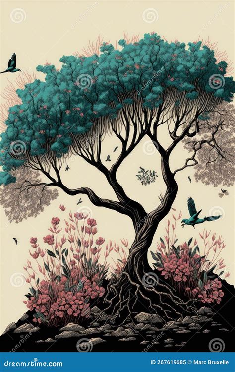 Illustration Of A Joshua Tree Stock Illustration Illustration Of