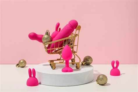 Premium Photo Sex Toys With Christmas Decorations And Shopping Cart