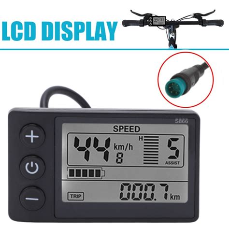 E S866 Electric Lcd Display 24v 36v 48v Meter Control Panel Waterproof Plug Wish