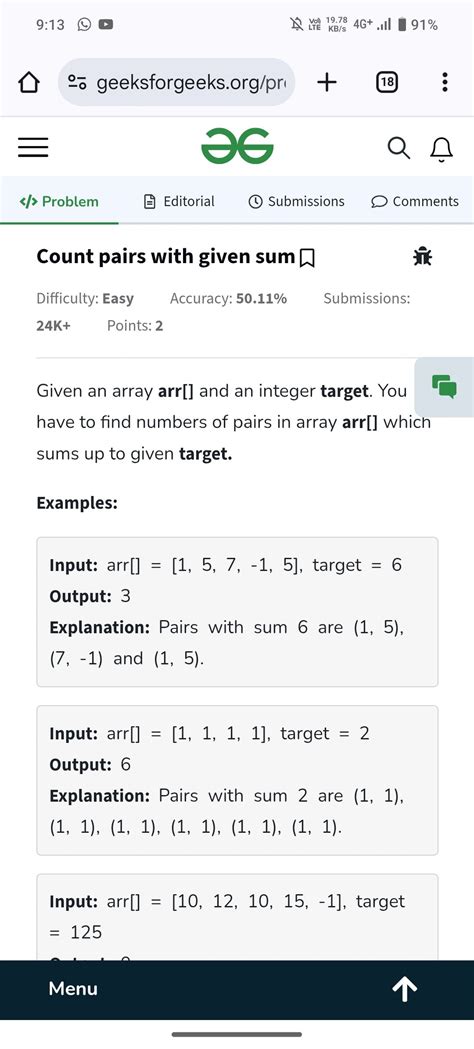 day80 geeksforgeeks problemsolving coding algorithms countpairs prabal shekhar