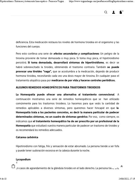 Hipotiroidismo Síntomas Y Tratamiento Homeopático Farmacia Virginia
